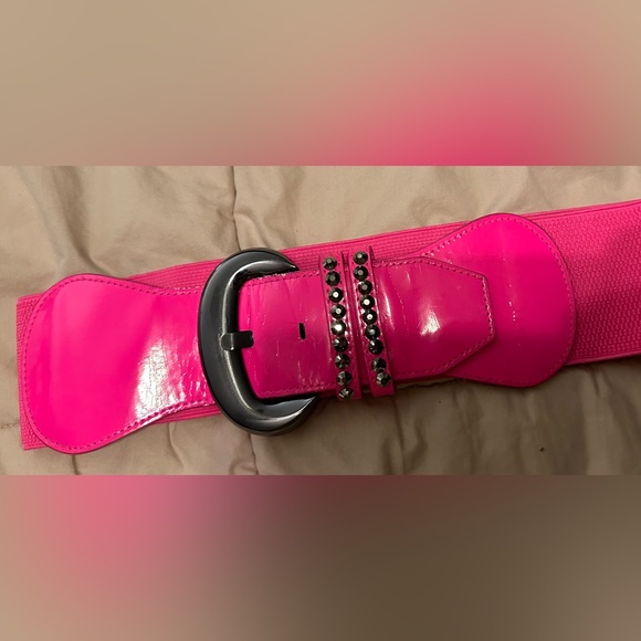 Accessories | Pink Fluorescent Wide Belt Girls Size | Poshmark